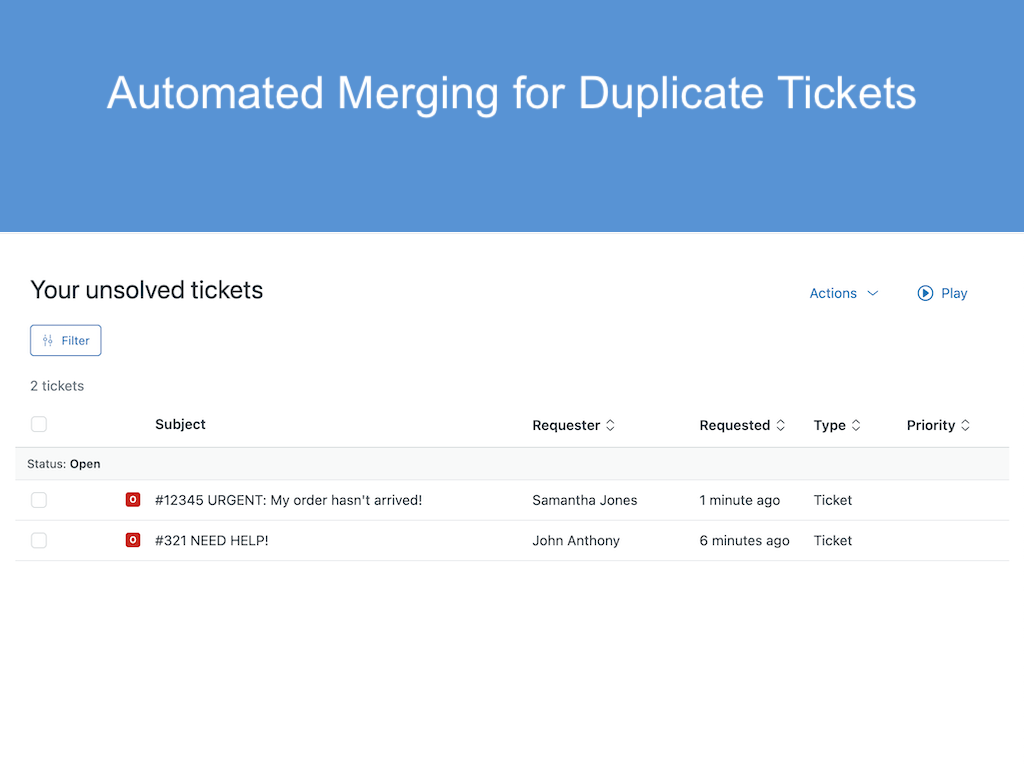Auto Ticket Merge App Integration with Zendesk Support