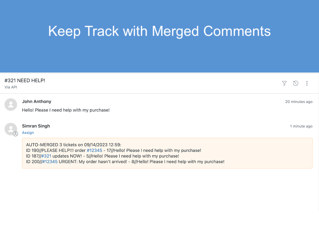 Auto Ticket Merge App Integration with Zendesk Support